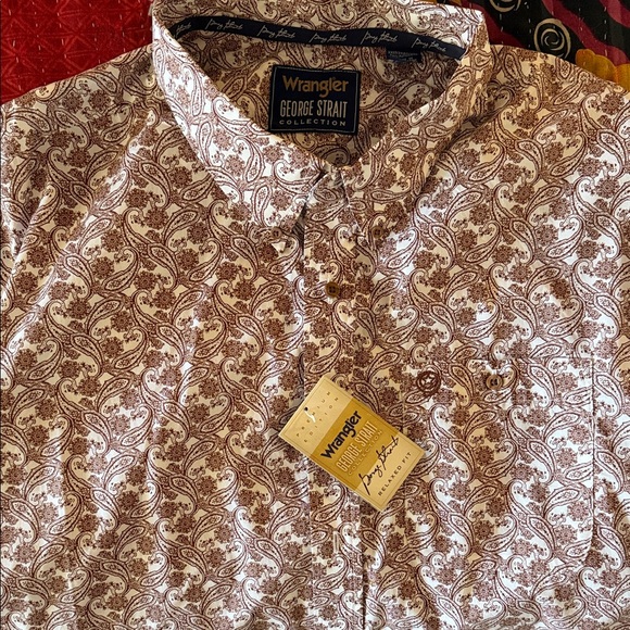 Wrangler | Shirts | Nwt Wrangler George Strait Collection Rust Brown ...